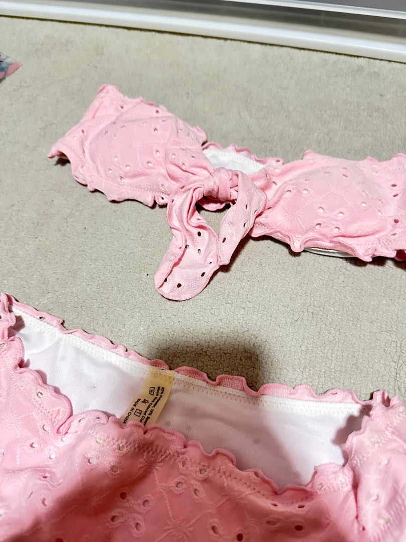 Shien ribbon pink bikini, Women's Fashion, Swimwear, Bikinis ...