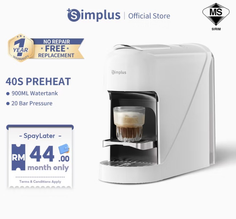 Simplus Electric Coffee Machine (capsule), TV & Home Appliances ...