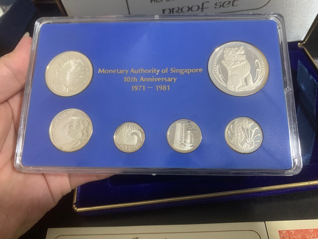 Singapore 1981 Merlion Silver Proof Coin set, Hobbies & Toys ...