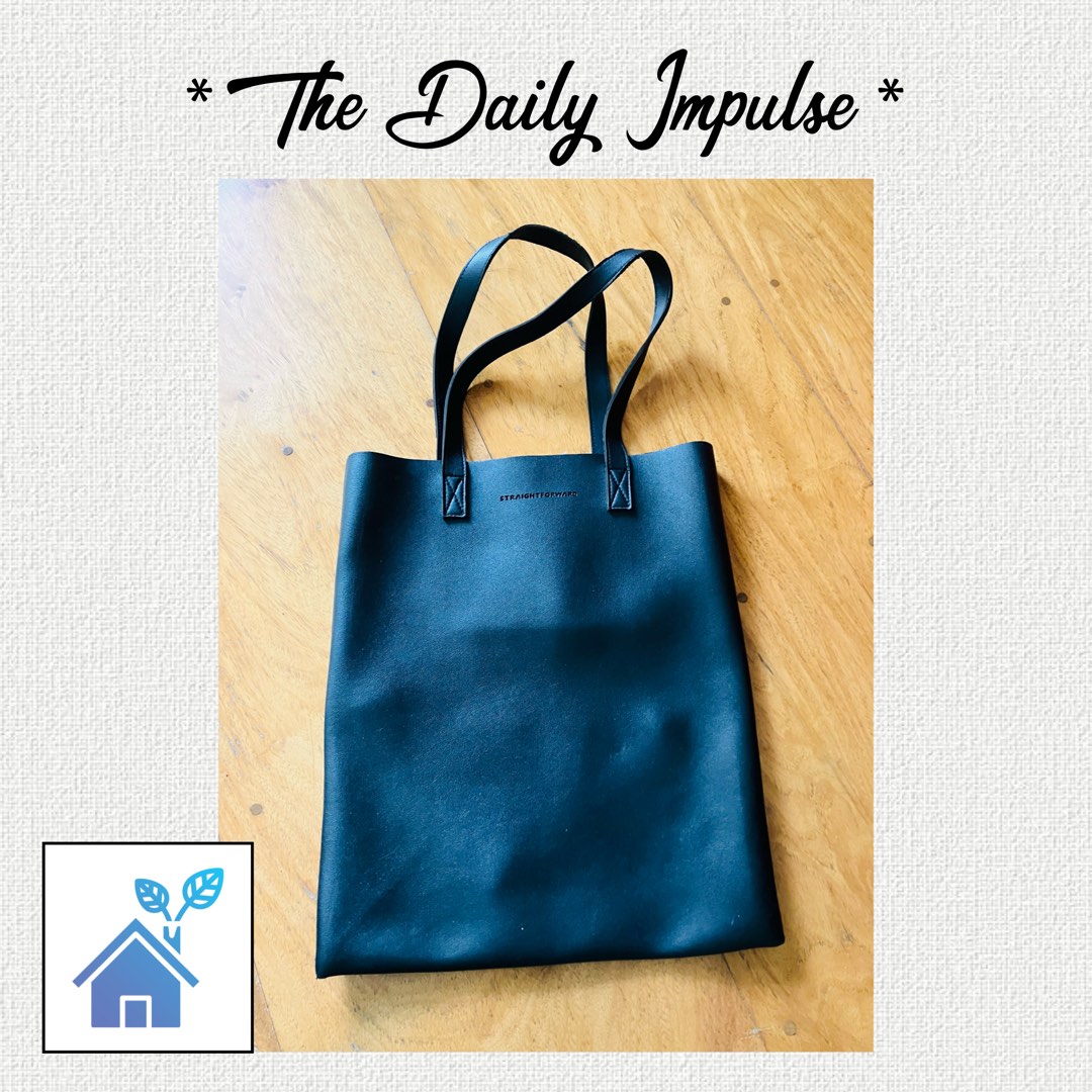 Straightforward DVL Portrait Tote Bag (Pebble Texture), Women's Fashion ...