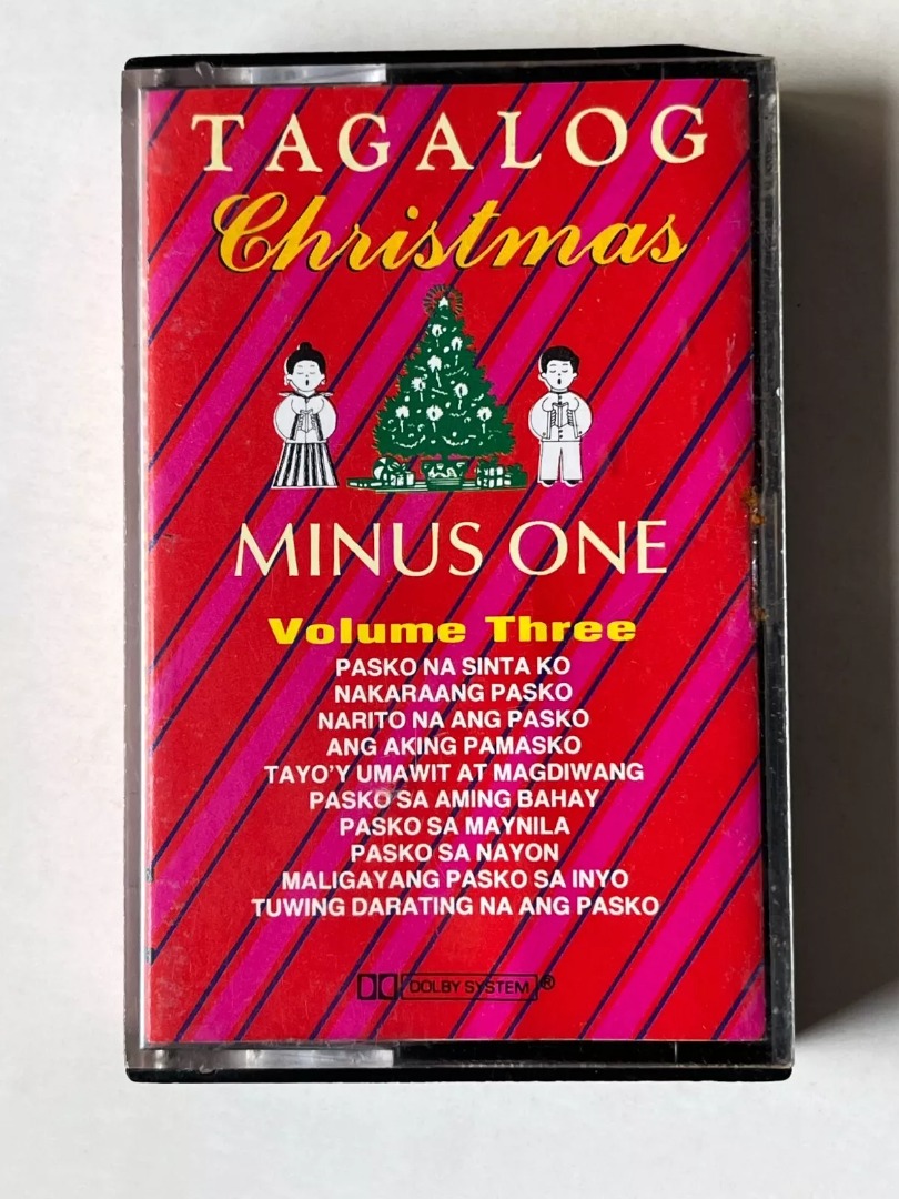 TAGALOG CHRISTMAS Volume Three OPM Philippine MINUS-ONE Cassette Tape ...