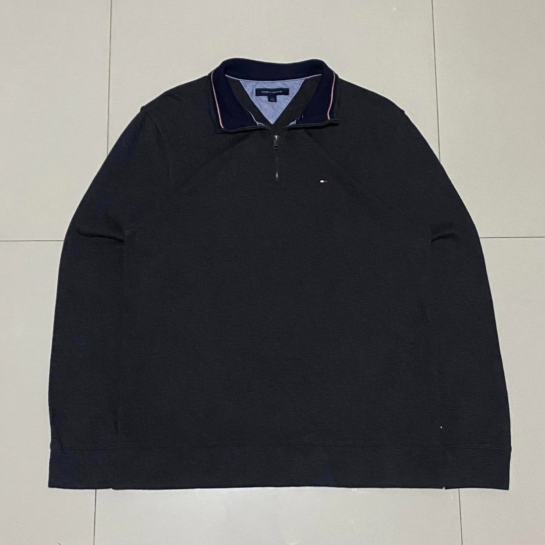 TOMMY HILFIGER FRENCH RIB QUARTER ZIP, Men's Fashion, Coats, Jackets ...