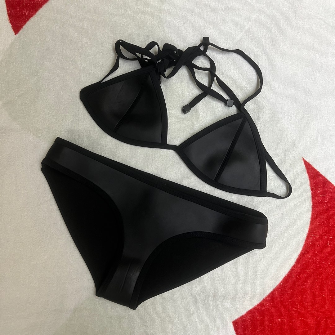 Triangl Black Neoprene Swimsuit, Women's Fashion, Swimwear, Bikinis ...
