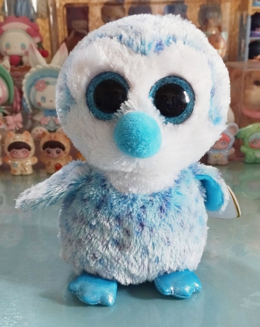TY Beanie Boos Cute Plush Toy Tony the Blue Penguin, Hobbies & Toys ...