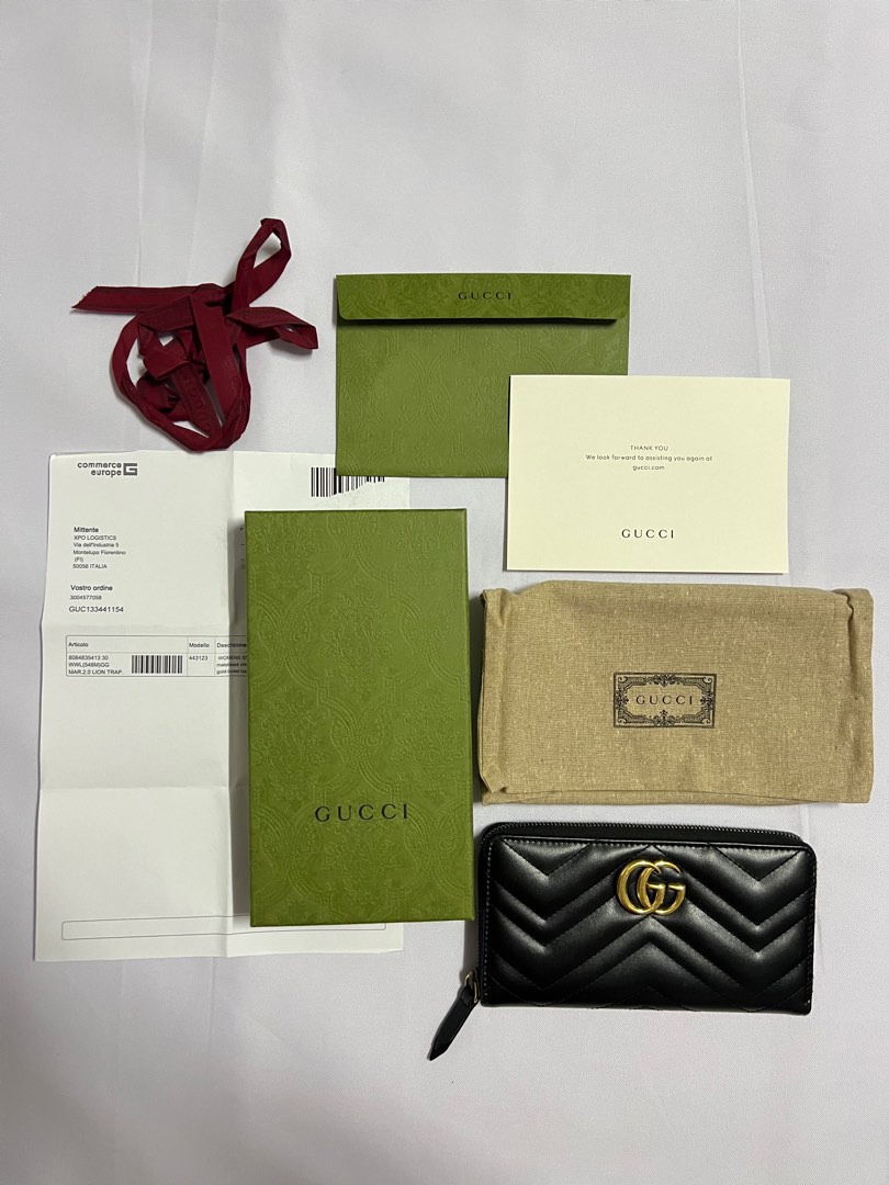 USED ONCE AUTHENTIC GUCCI MARMONT WALLET with receipt, Luxury, Bags ...