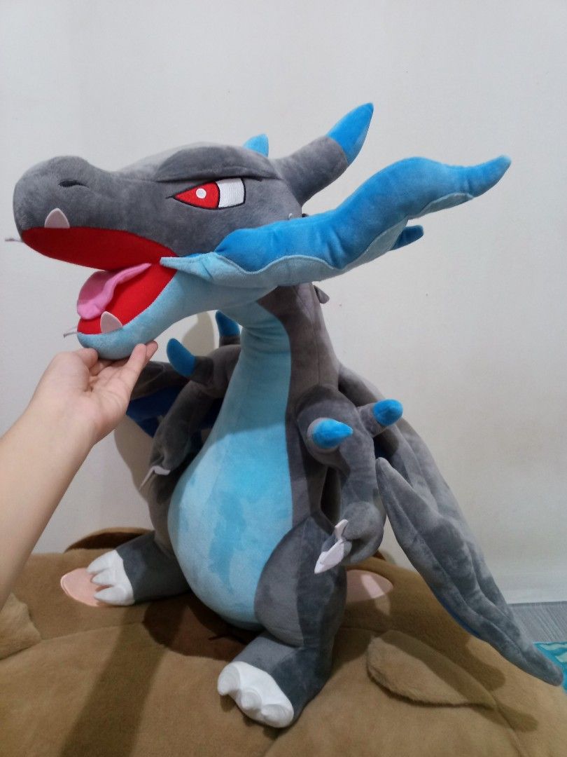 Very Big XXL Olyfactory Pokemon Charizard Mega X Blue Fire Black Flame ...