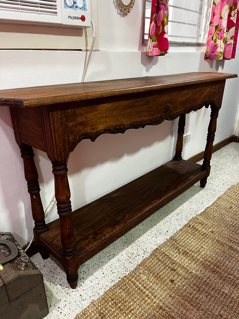 Vintage Wood Hall Table, Furniture & Home Living, Furniture, Tables ...