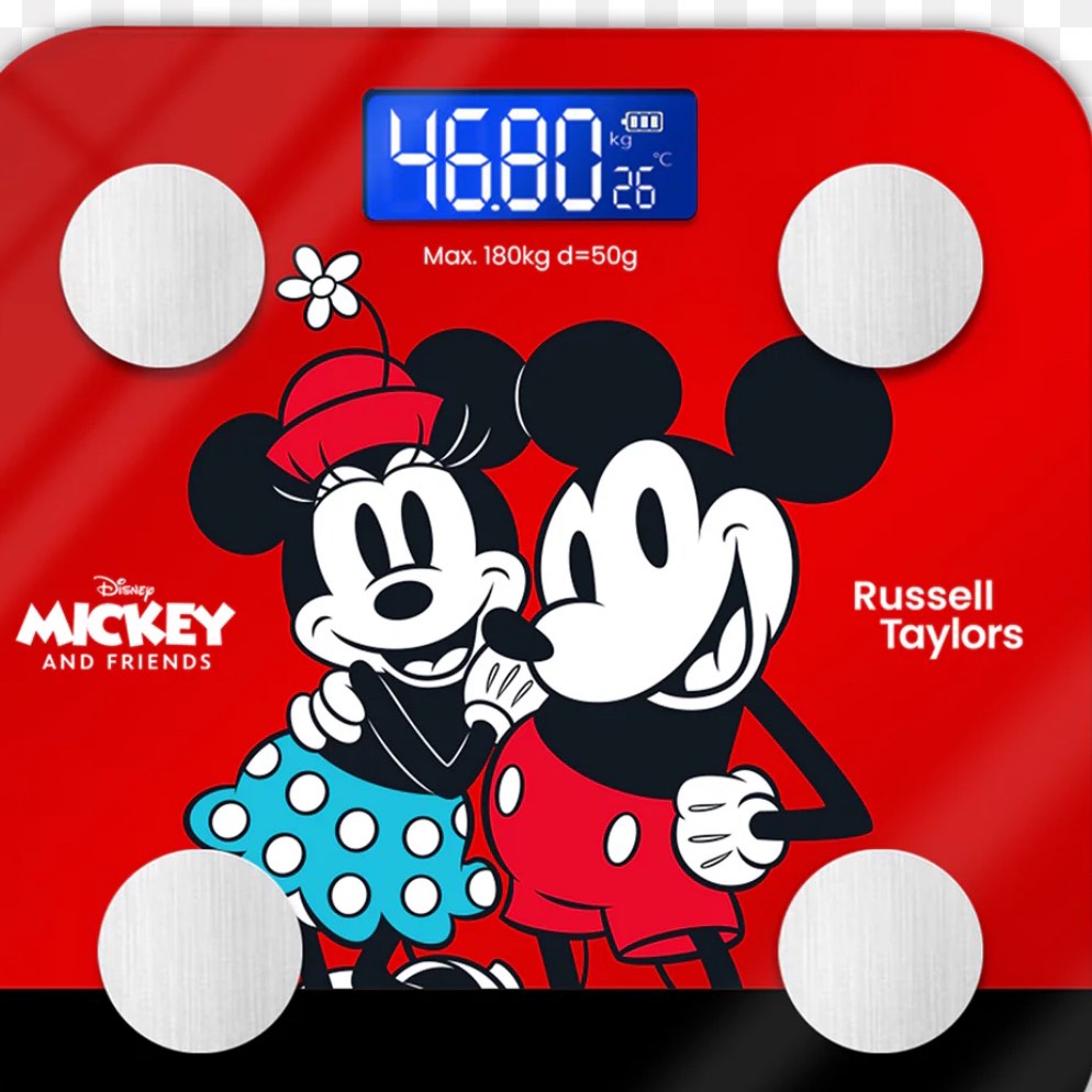 Disney Mickey Mouse Bluetooth weighing machine , Health & Nutrition ...