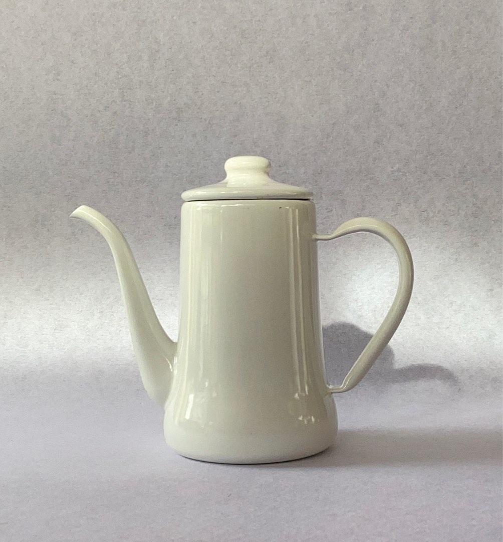 White Enamel Slim Pot Fuji & Co. LTD. *Japan, Furniture & Home Living ...