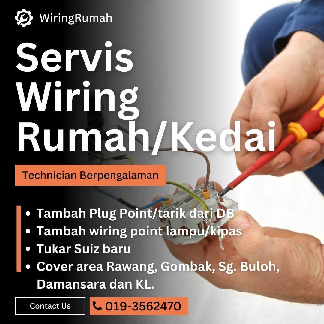 wiring rumah - tambah plug point, Services, Home Services, Electrical ...