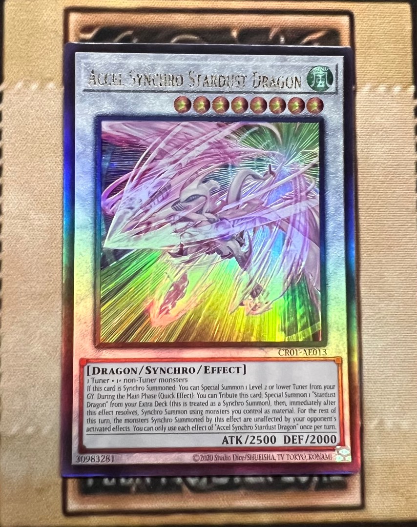 Yu-Gi-Oh Accel Synchro Stardust Dragon, Hobbies & Toys, Toys & Games on ...