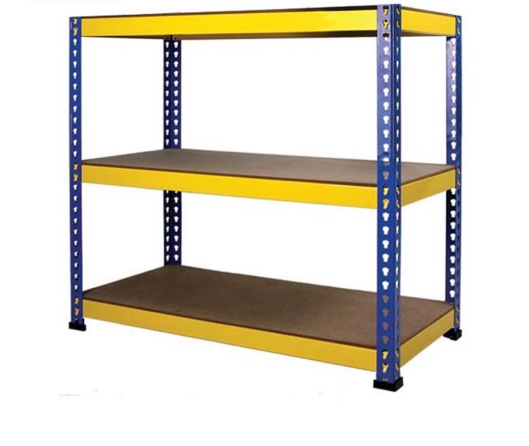 3-Tiers Rack Heavy Duty (Blue Yellow) x 3 units, Furniture & Home ...