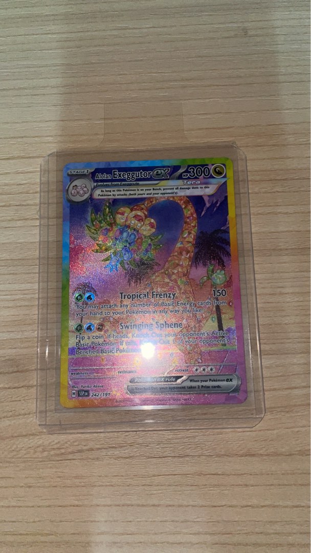 Alolan Exeggutor Ex SIR Surging Sparks, Hobbies & Toys, Toys & Games on ...