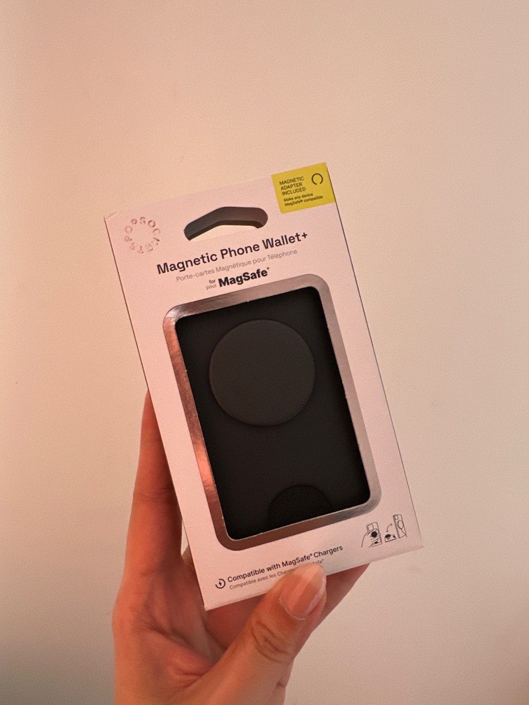 AUTHENTIC BLACK POPSOCKET MAGNETIC PHONE WALLET + MAGSAFE, Mobile ...
