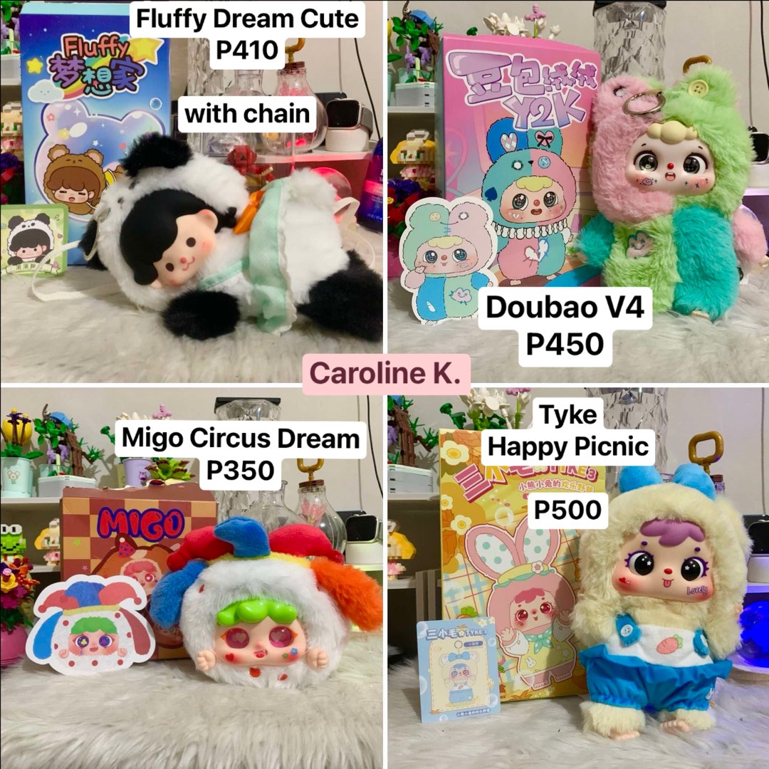 Authentic Blindbox for sale (part 1) Fluffy Cute Dream, Doubao V4, Migo ...