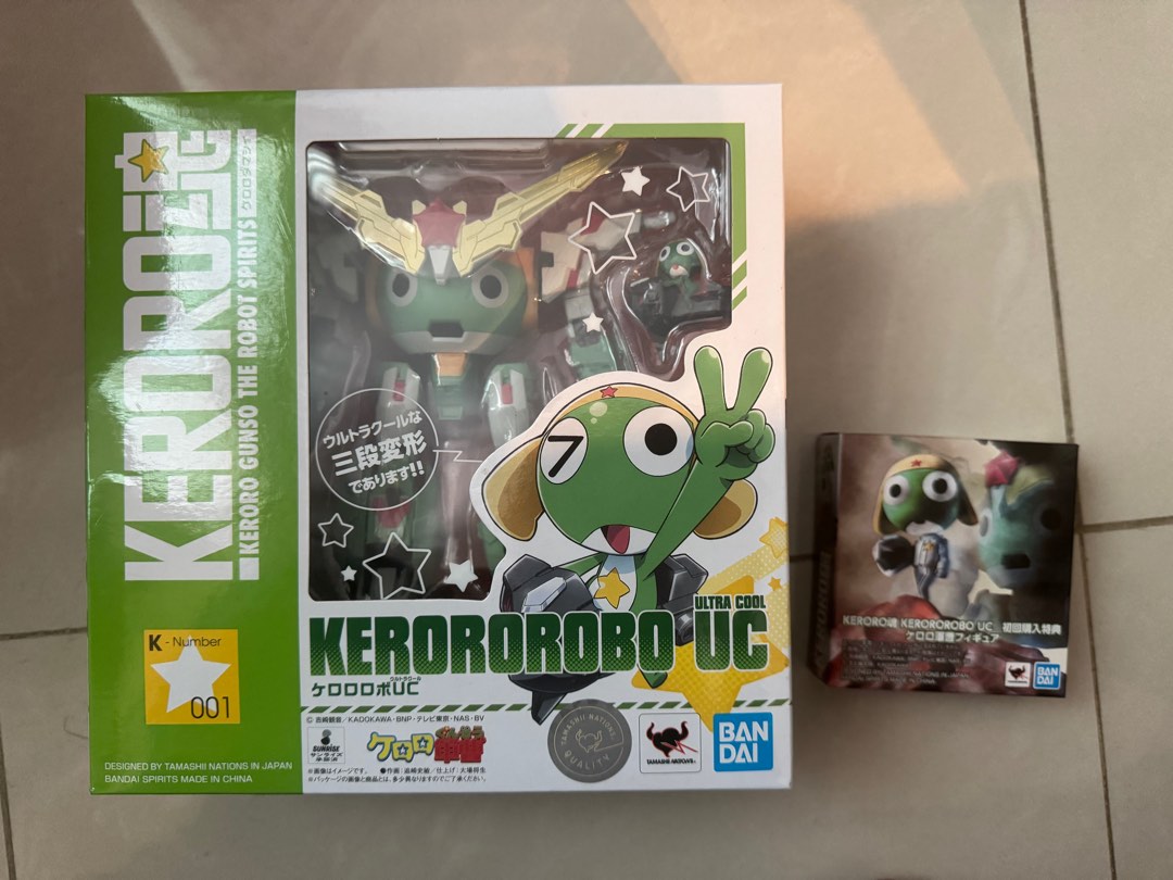 全新Bandai keroro魂 001 Robot魂keroro 軍曹uc 連初回特典, 興趣及遊戲, 玩具 & 遊戲類 - Carousell