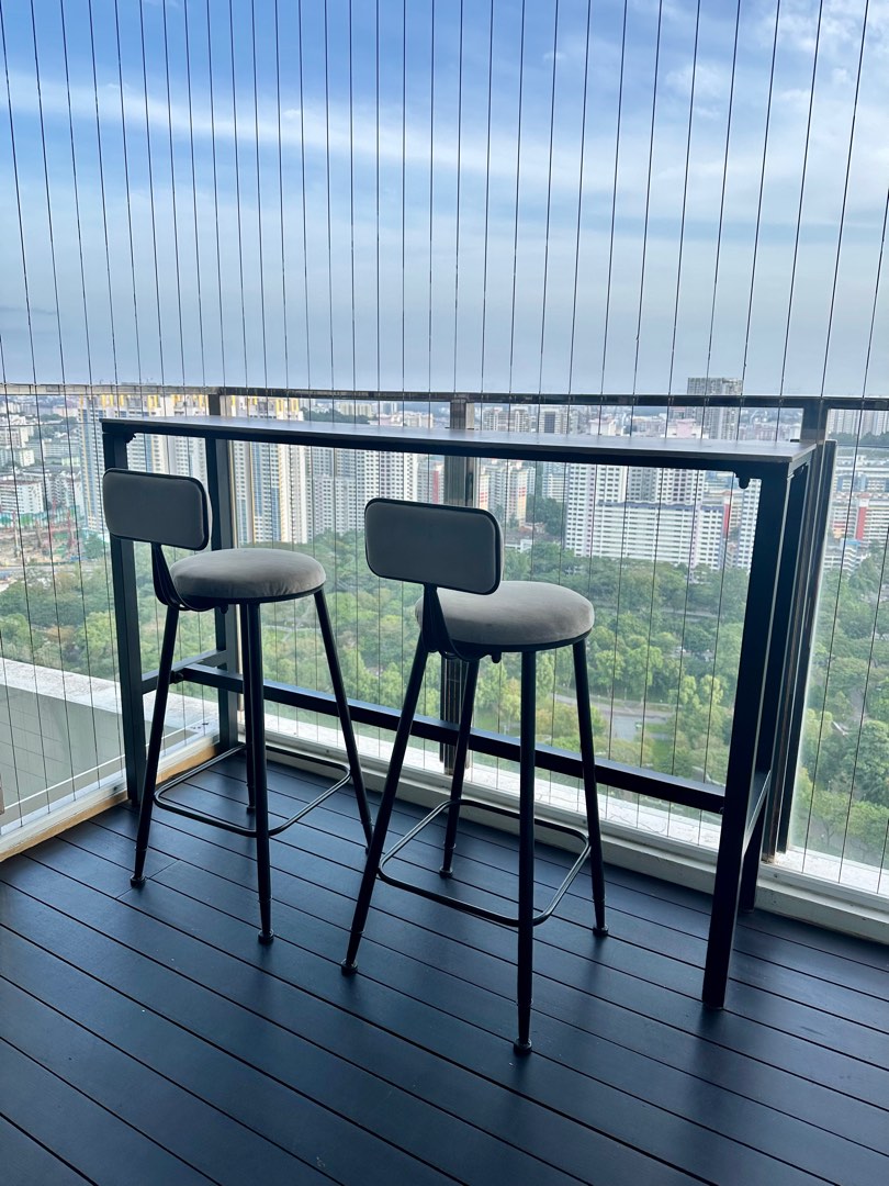 Bar Table and Stools High Table, Furniture & Home Living, Furniture ...