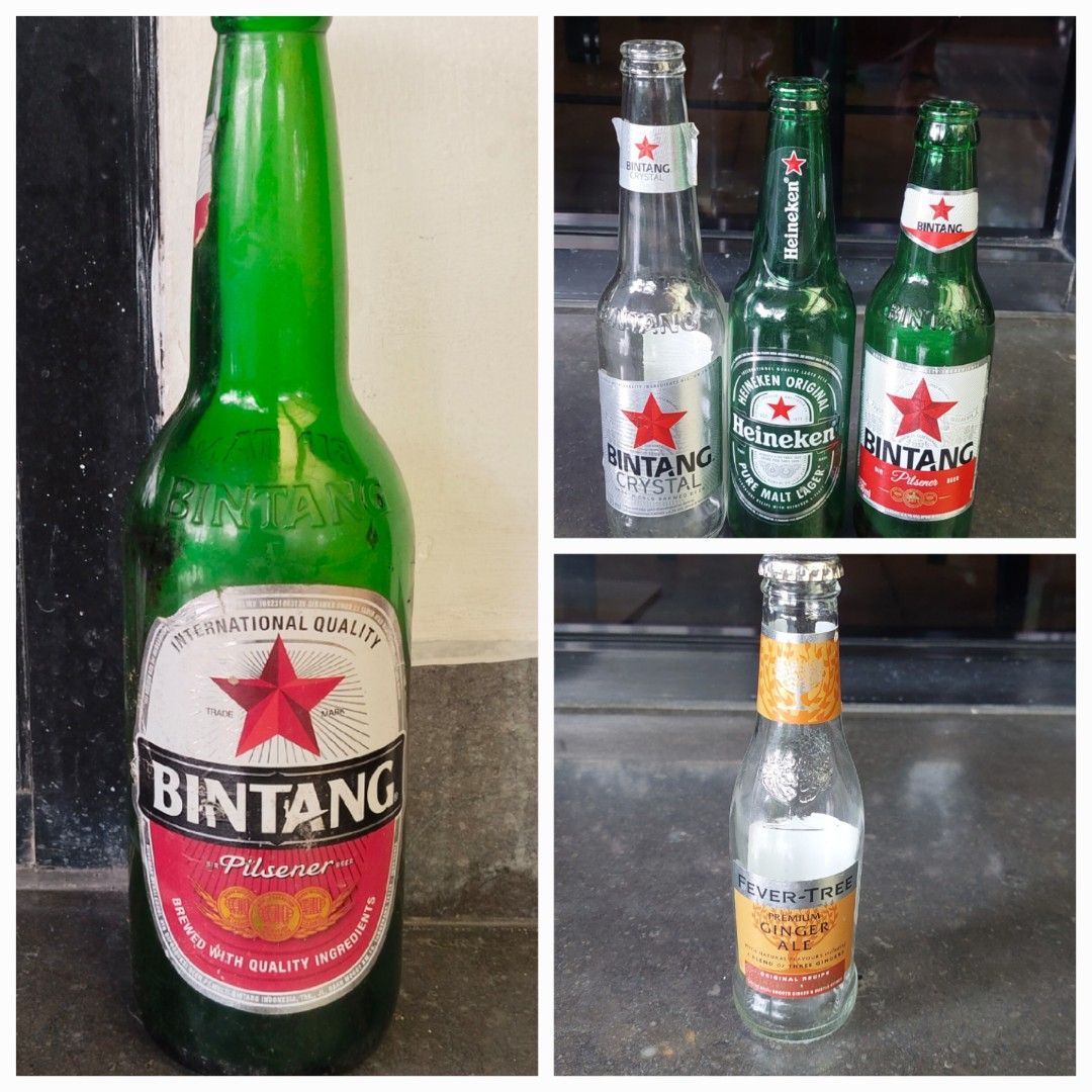 BOTOL KACA - BOTOL KACA BEKAS MINUMAN BINTANG HEINEKEN BEER UNTUK ...