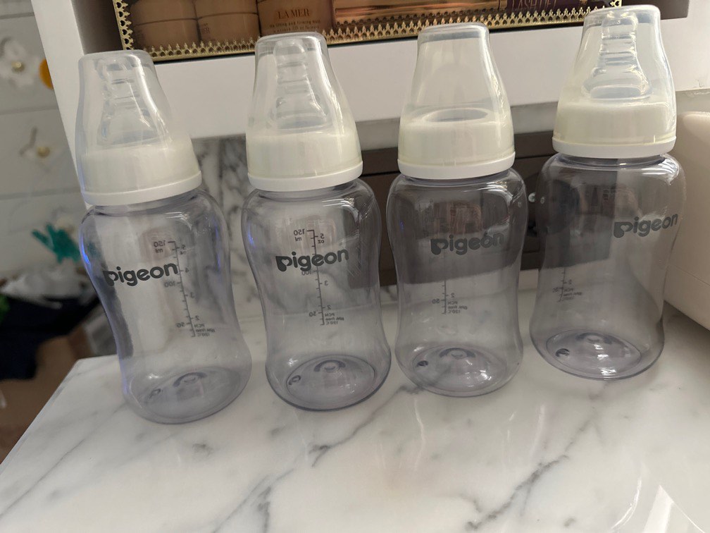 Botol susu asi formula pigeon PPSU slim neck 150ml, Bayi & Anak ...