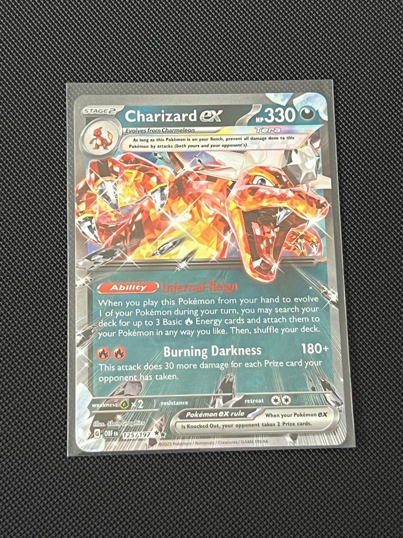 Charizard EX 125/197 - Holo Double Rare - OBF obsidian flames Eng ...