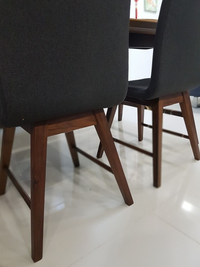 Commune Solid Wood Dining Table Set (2 Chairs and 1 Bench), Furniture ...