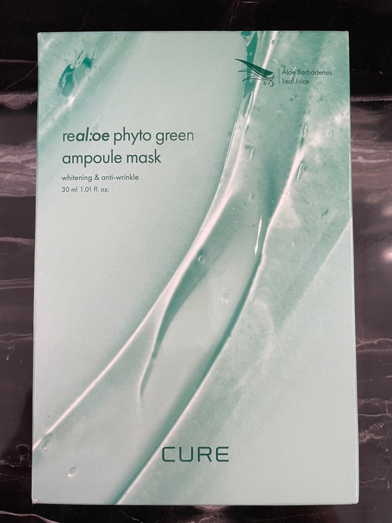 Cure real:oe phyto green ampoule mask, Beauty & Personal Care, Face ...