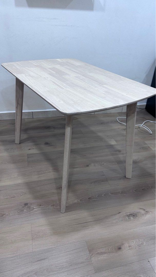 Dining table-solid rubber wood, Furniture & Home Living, Furniture ...