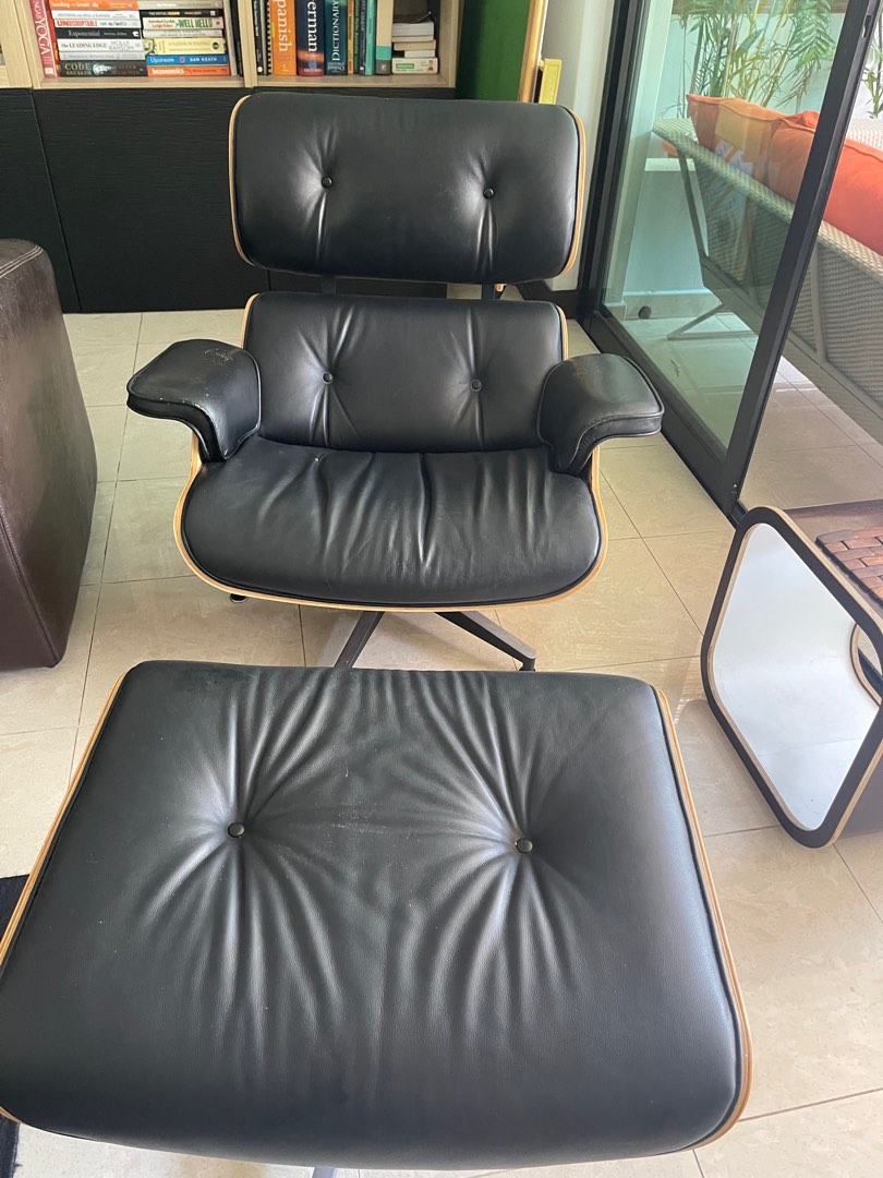 Eames replica chair and footrest, Furniture & Home Living, Furniture ...