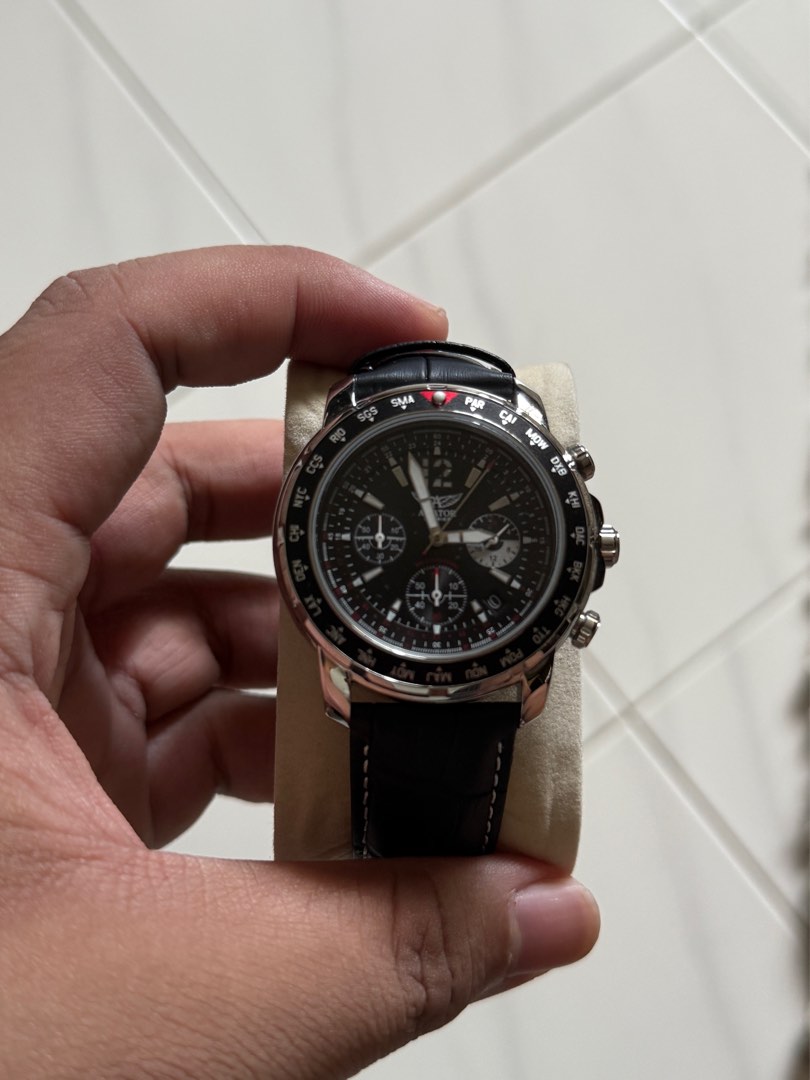 F-Aviator GMT Chronograph Watch, Luxury, Watches on Carousell