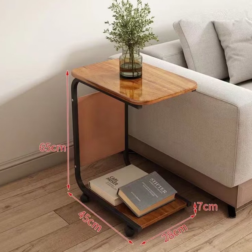 [FREE DELIVERY] Sofa Side Coffee Table Bedside Table With Wheels ...