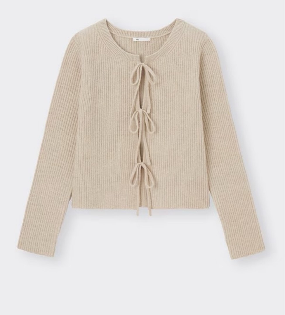GU Cardigan with ribbon front, Women's Fashion, Coats, Jackets and ...