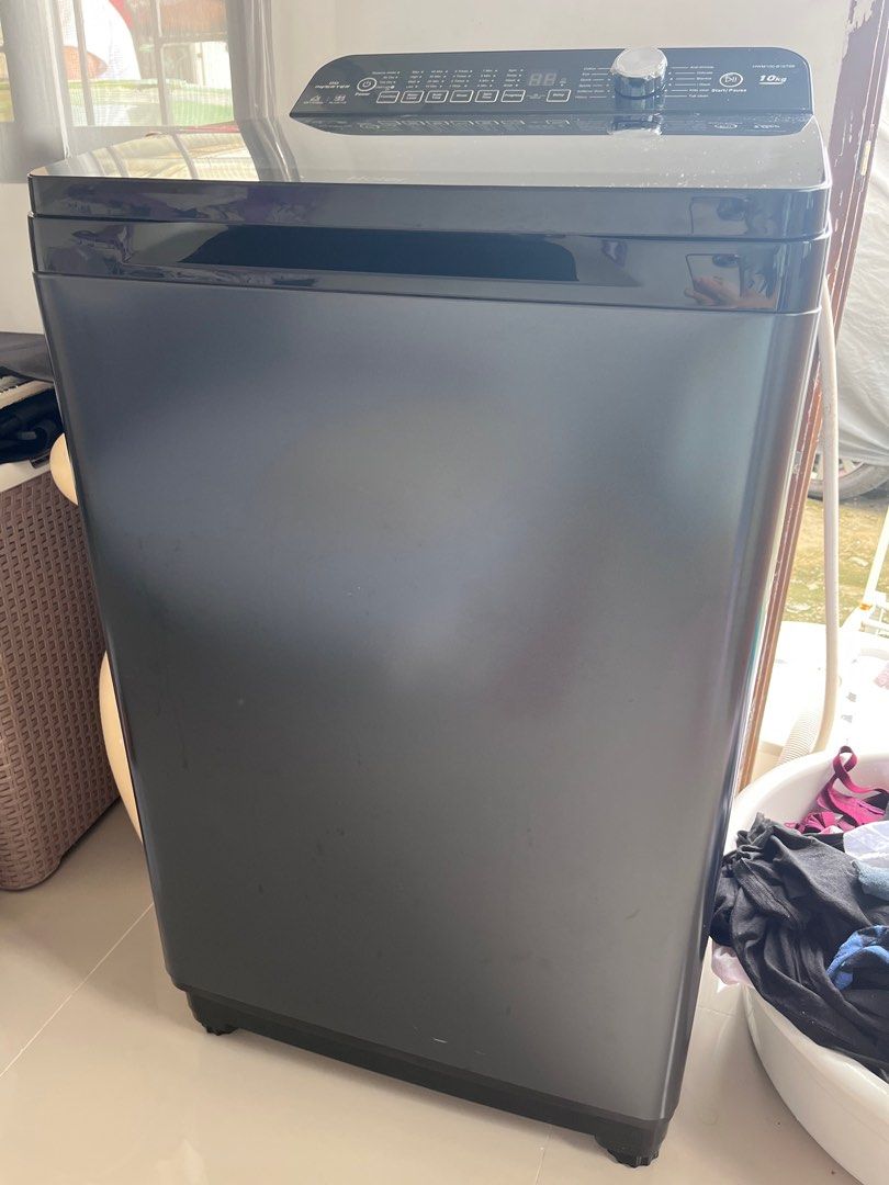 Haier HWM90-B1678B 9 Kg Silent Wash Fully Automatic Inverter Top Load ...