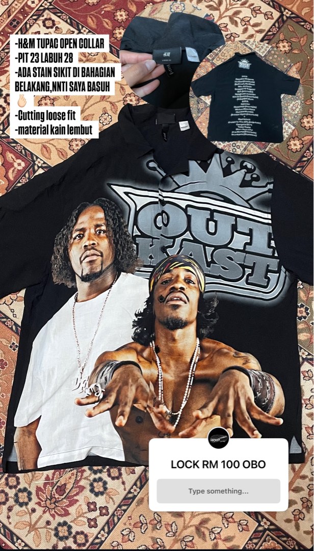 H&M TUPAC, Men's Fashion, Activewear on Carousell
