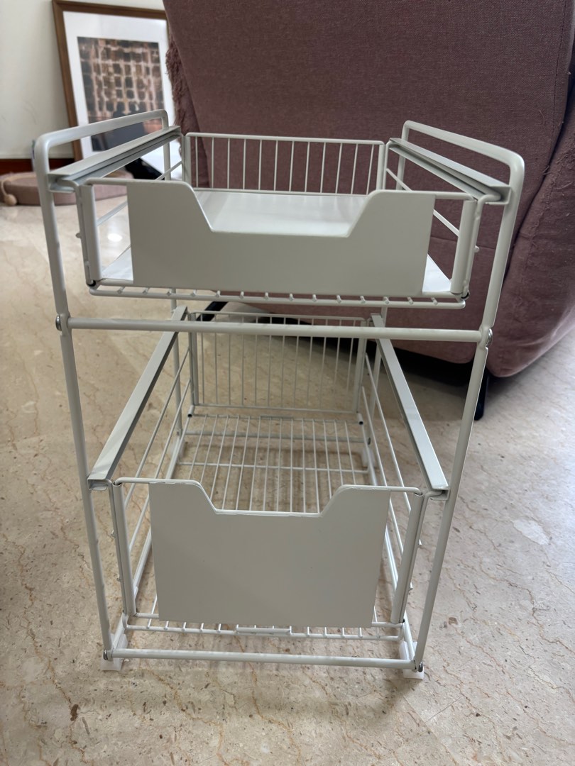 Kitchen/under sink organizer drawer (White), Furniture & Home Living ...