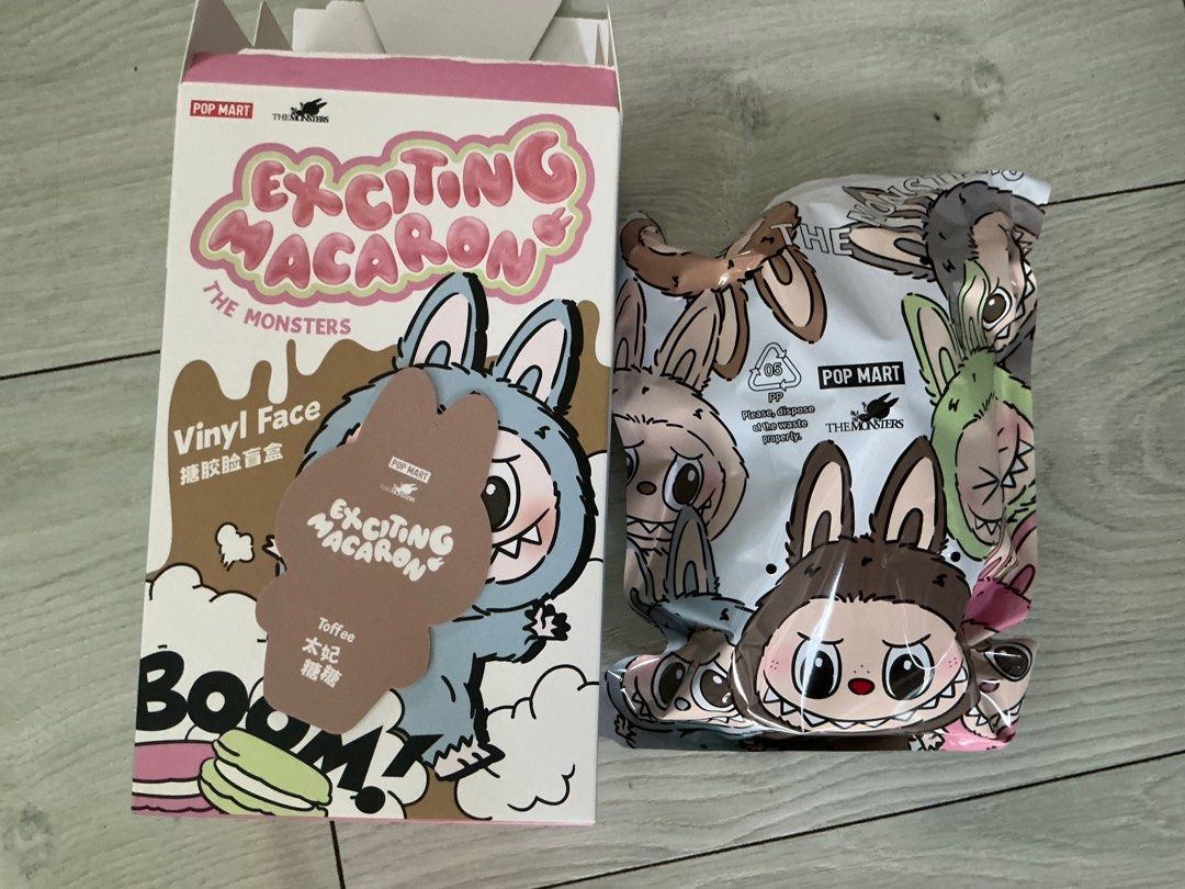 Labubu V1 BNIF Toffee Confirmed Exciting Macaron Vinyl Face Blind box ...