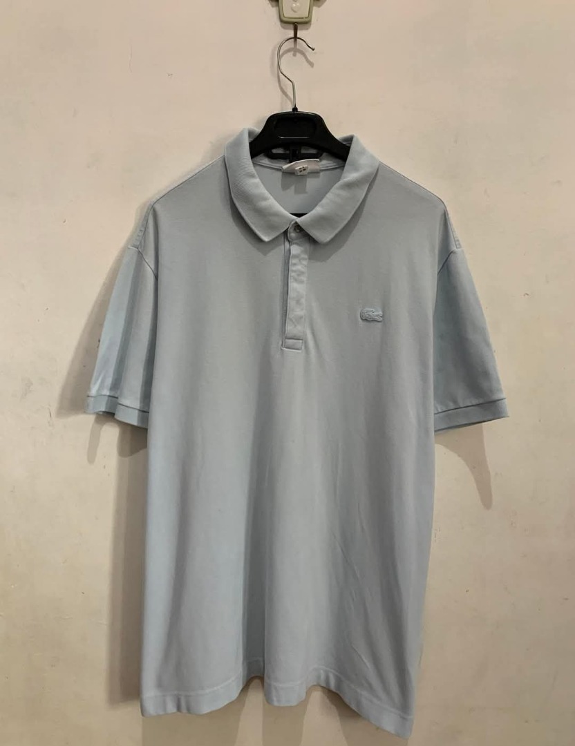 LACOSTE BABY BLUE MONOTONE, Men's Fashion, Tops & Sets, Tshirts & Polo Shirts on Carousell
