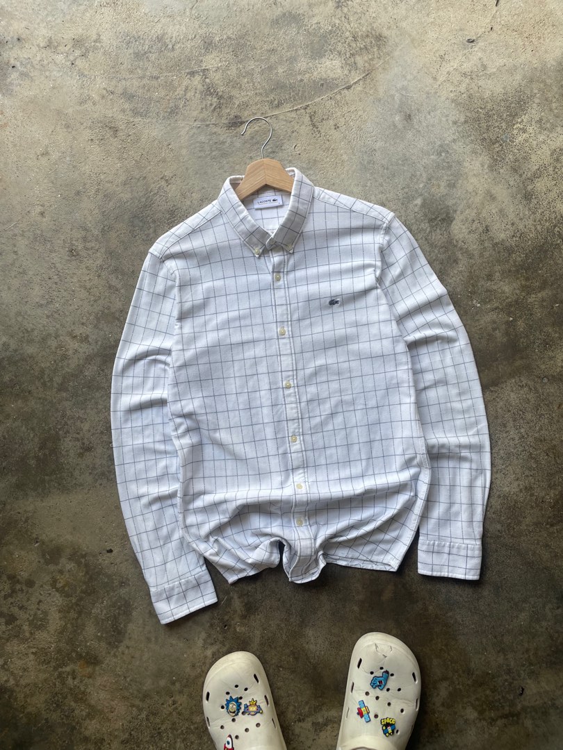 Lacoste Fred Perry Checkered Oxford Shirt, Men's Fashion, Tops & Sets ...