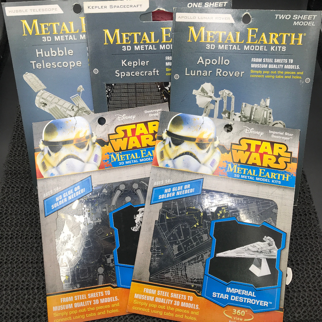 Metal Earth 3D Metal Model Kits (Star Wars, Hubble, Keepler, Apollo ...