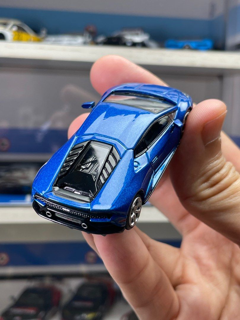 Mini GT #229 Lamborghini Huracan EVO blu eleos biru metallic blue ...