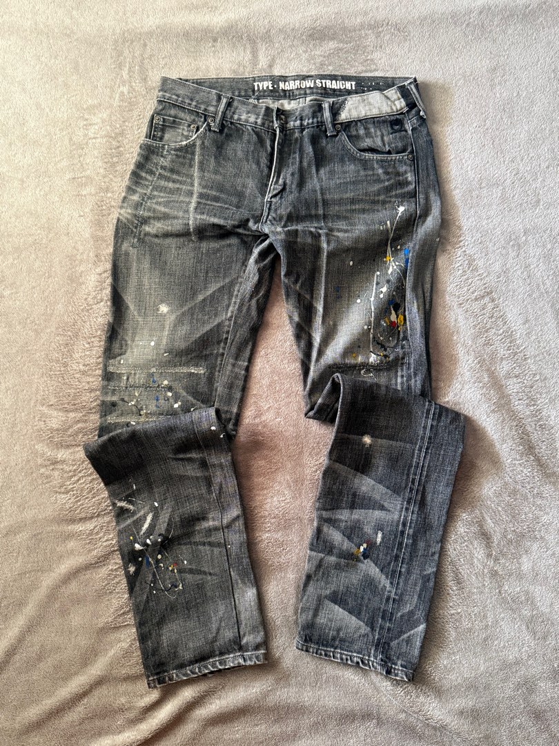 NBHD Splatter Jeans Neighborhood, Men's Fashion, Bottoms, Jeans on ...