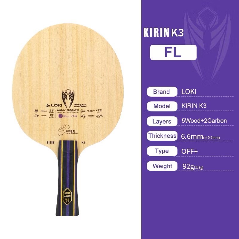 Original LOKI Table Tennis Racket Blade KIRIN K1 K2 K3 Ping Pong Paddle ...