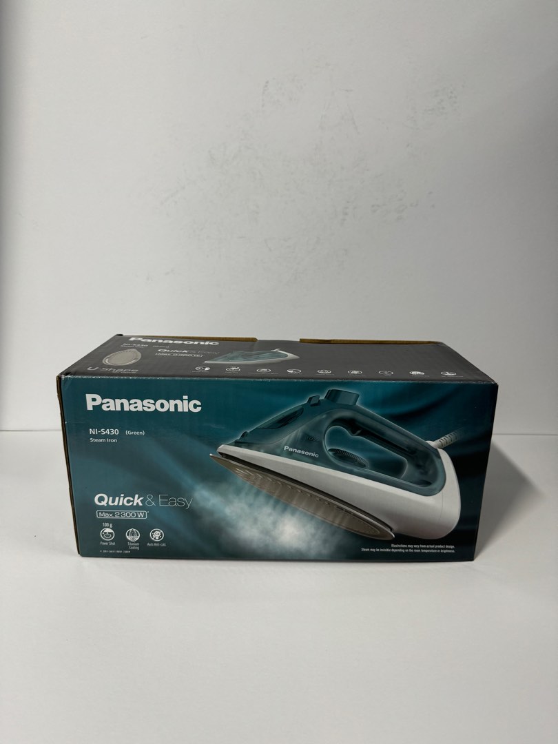 Panasonic NI-S430 Steam Flat Iron (Green), TV & Home Appliances, Irons ...