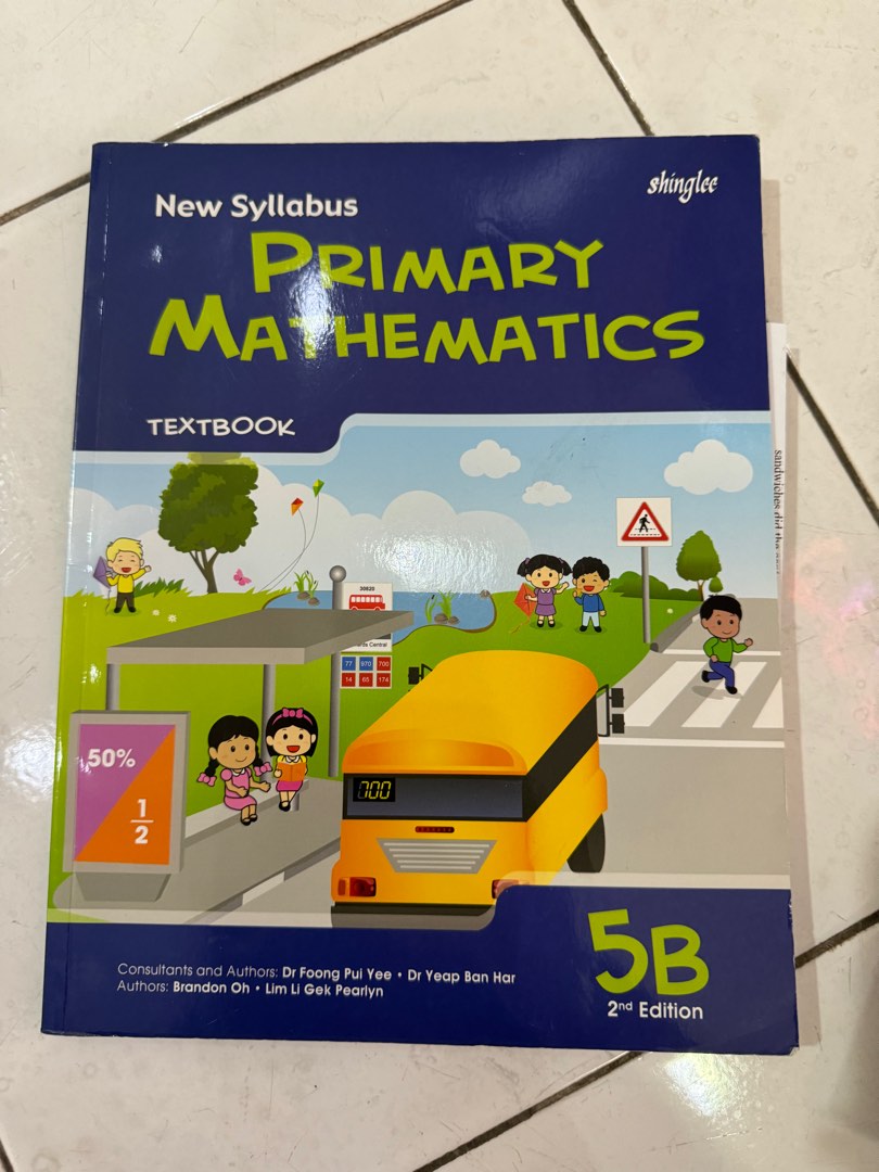 Primary Mathematics Shinglee 2nd edition 5B textbook and workbook ...