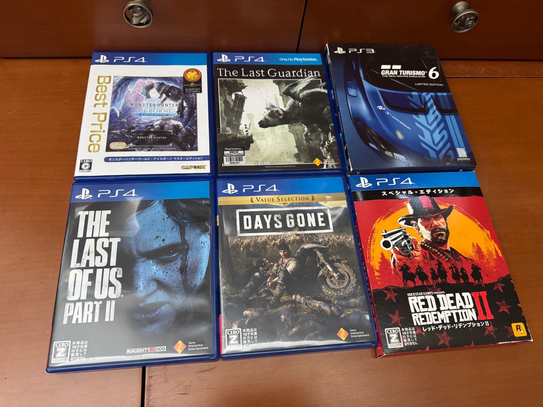 PS4 game The last of us Monster hunter Red dead GT Days gone, 電子遊戲 ...