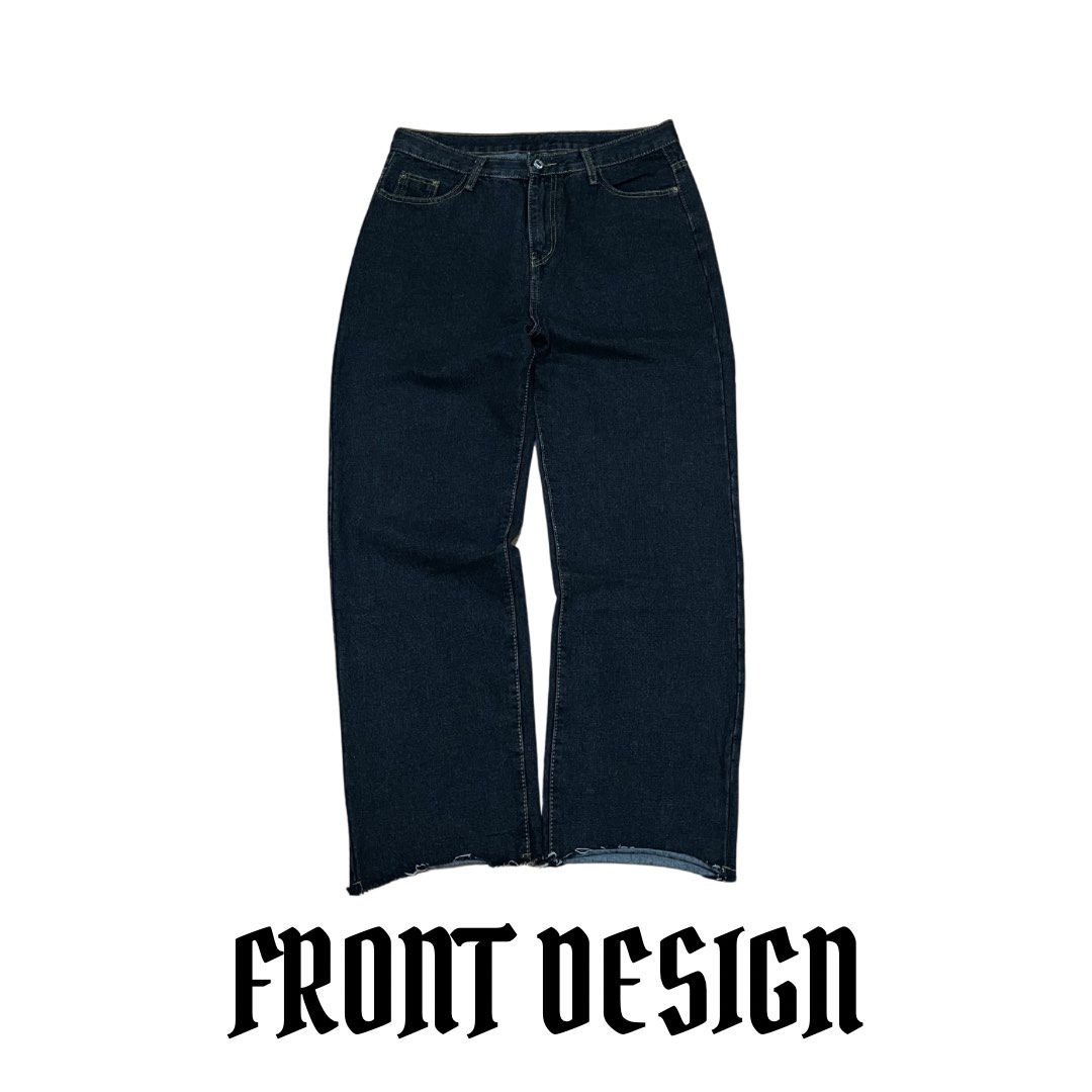 Random raw denim alternative baggy jeans, Men's Fashion, Bottoms, Jeans ...