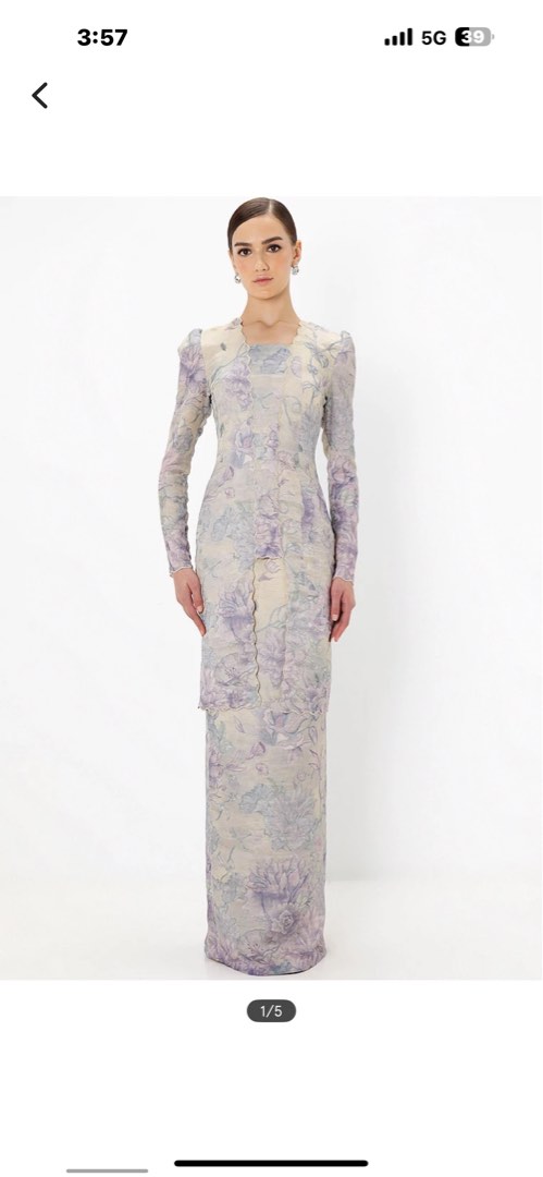 Renr nh maya in buttermilk Xl, Women's Fashion, Muslimah Fashion, Baju ...