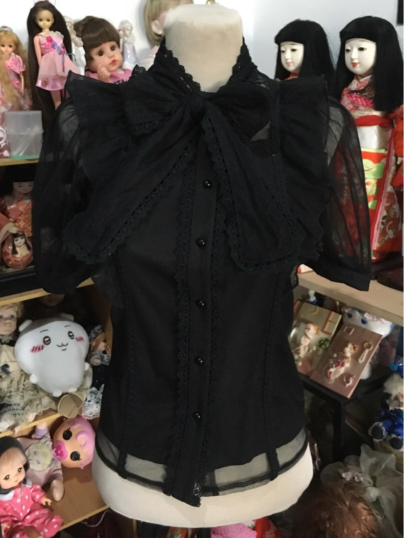 Rojita jirai kei vkei gothic victorian top, Women's Fashion, Tops ...
