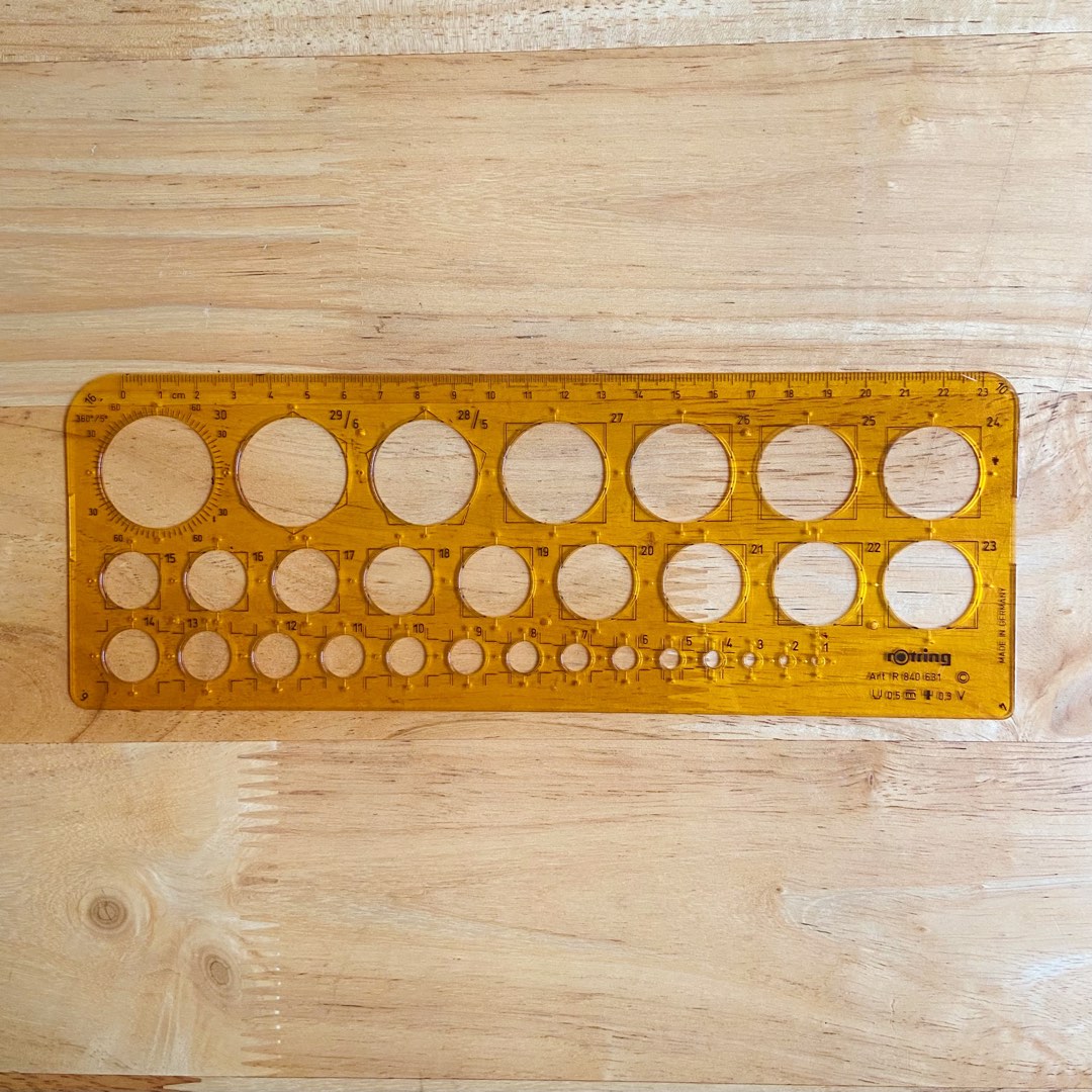 Rotring Circles Template Ruler, Hobbies & Toys, Stationary & Craft ...