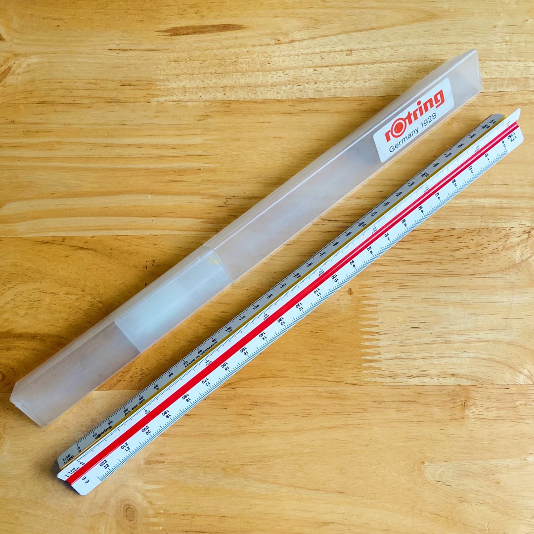 Rotring Triangular Reduction Scale Ruler, Hobbies & Toys, Stationary ...