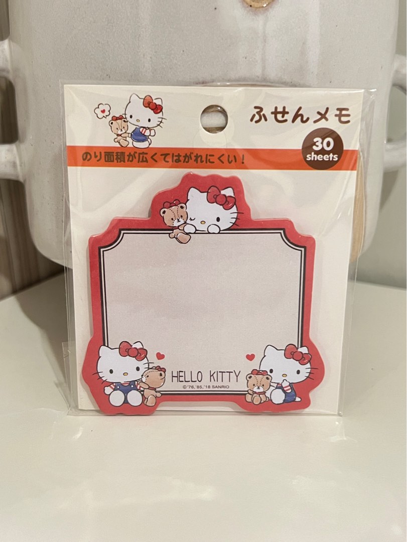 Sanrio Hello Kitty Sticky Note (30pcs), Hobbies & Toys, Stationery ...
